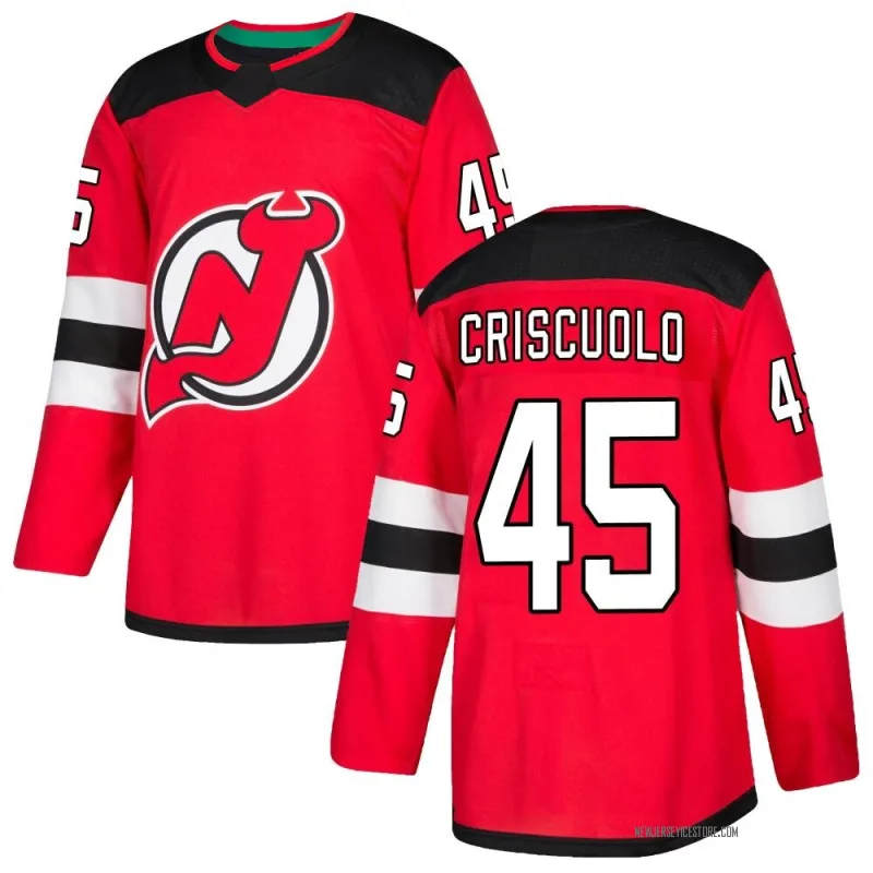 Red Men's Kyle Criscuolo New Jersey Devils Authentic Home Jersey - New ...